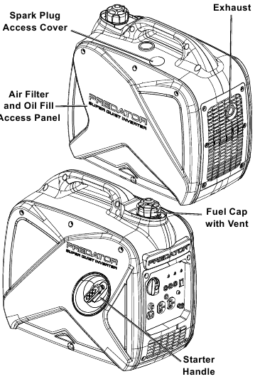 Predator 2000 Watt, 59135 - SUPER QUIET Inverter Generator Manual | ManualsLib
