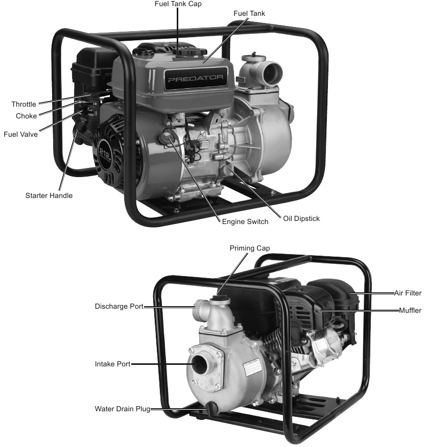 Predator 63405 2" Intake Semi-Trash - Water Pump Manual | ManualsLib