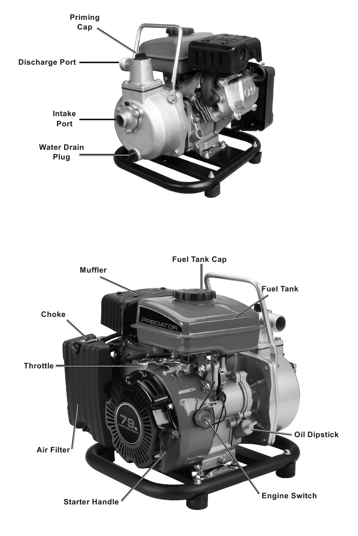 Predator 63404 1" Intake Discharge - Water Pump Manual | ManualsLib