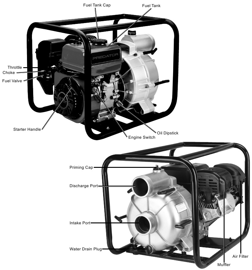 Predator 63406 3" Intake Discharge - Water Pump Manual | ManualsLib