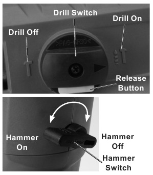 Bauer 1641E-B, 64288 - 10 Amp, 1-1/8" SDS Variable-Speed Pro Rotary ...