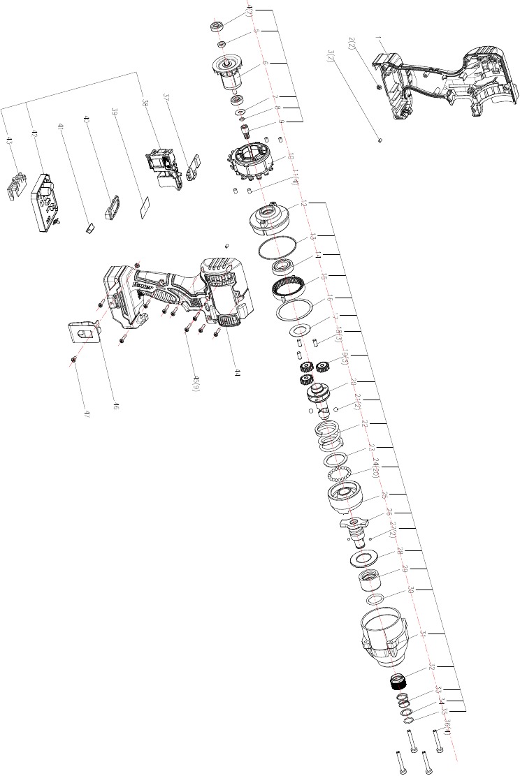 Bauer 2181CR-B, 58847 - 20V Brushless Cordless 1/4 in. Impact Driver ...