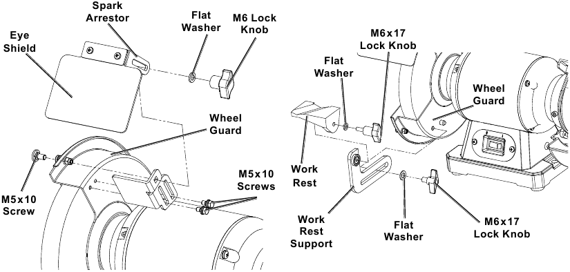 Bauer 2327E-B, 58871 - 8 in. Bench Grinder with Belt Sander Manual ...