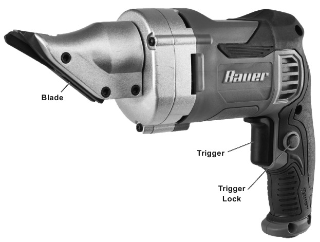 Bauer 1826E-B, 64609 - 5 Amp,14 Gauge Metal Shears Manual | ManualsLib