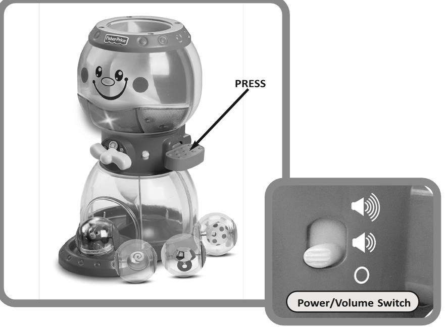 Fisher-Price Roll-A-Rounds Swirlin' Surprise Gumballs - Toy Manual ...
