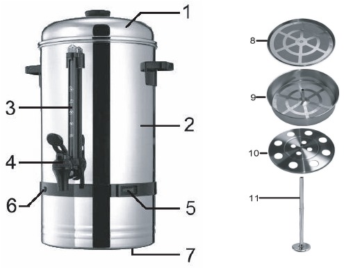 Coffee Pro CP36, CP80 - Coffee Percolator Operating Manual | ManualsLib