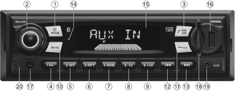 Ssl ML43B - Single-DIN MP3-Compatible Media AM/FM Receiver Manual ...