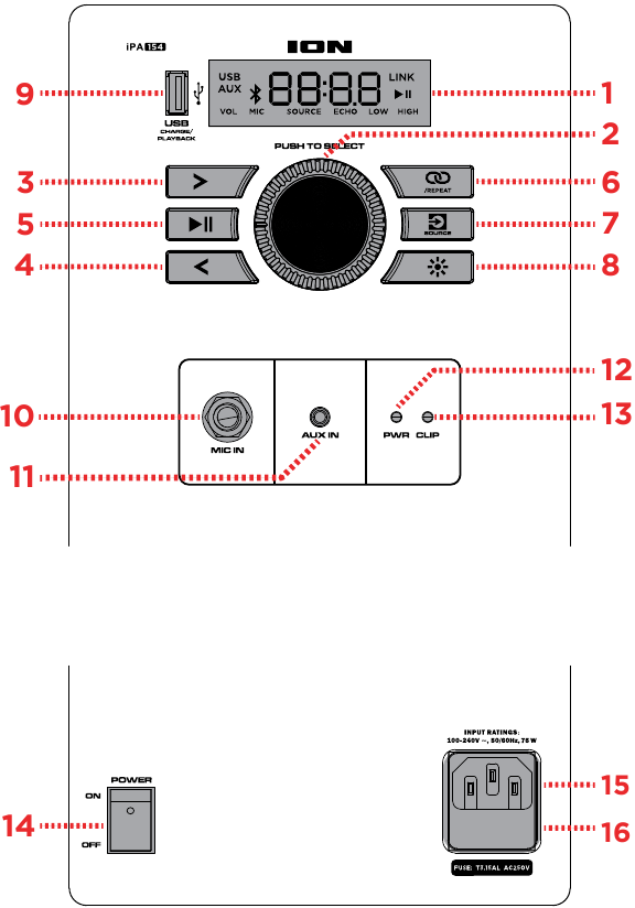 Ion PRO GLOW ULTRA - Speaker System Manual | ManualsLib