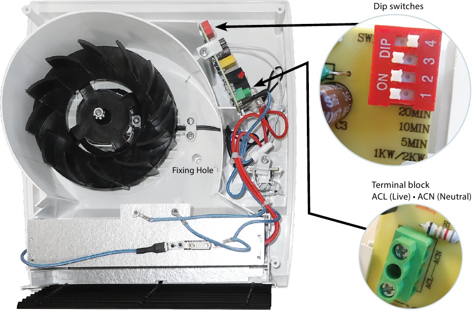 Eterna DFHT2KW - Heater With Runback Timer Installation Manual | ManualsLib