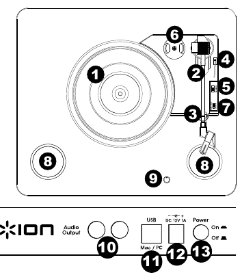 Ion Archive LP - Turntable with Built-in Stereo Speakers Manual ...