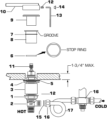 JADO Glance 831/003 - Widespread Lavatory Faucet Installation Manual ...
