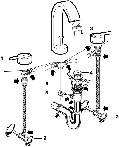 JADO Glance 831/003 - Widespread Lavatory Faucet Installation Manual ...