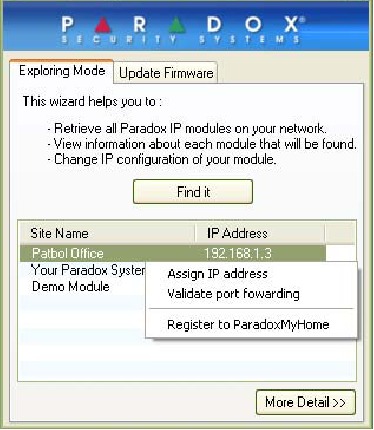 Paradox IP100 - Internet Module Manual | ManualsLib