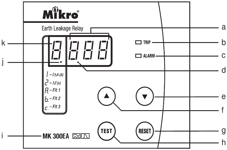 Mikro MK300A, MK300EA - Earth Leakage Relay Manual | ManualsLib