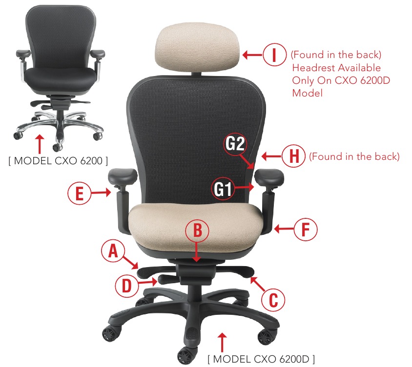 Nightingale CXO 6200D - Office Chair Manual | ManualsLib