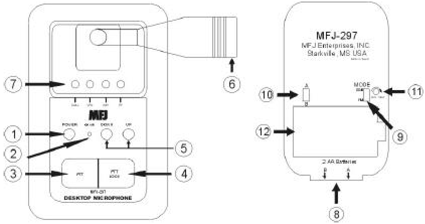MFJ 297 - Desktop Microphone Manual | ManualsLib