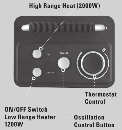 Arlec Osville CEH553 - 2000W Metal Ceramic Heater Manual | ManualsLib