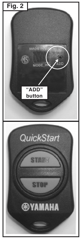 Yamaha ACC-GNRST-30-20, EF3000iSE, EF3000iSEB - Remote Key Fob Manual ...