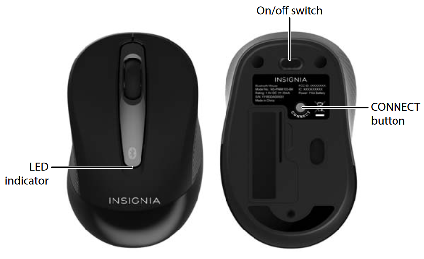 Insignia NS-PNM6103-BK, NS-PNM6103-BK-C - Bluetooth Mouse Quick Setup ...