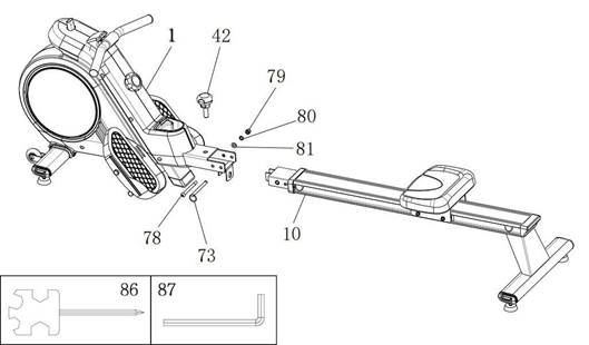YOSUDA Rowing Machine 100R H-187 Installation Guide & Manual | ManualsLib