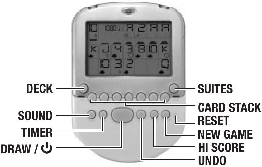 Radica big screen solitaire, N0496 - Game Console Ages 8 and up Manual ...