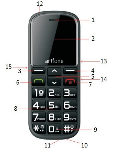 Artfone CS182 - Big Button Senior and Elderly Mobile Phone Manual ...