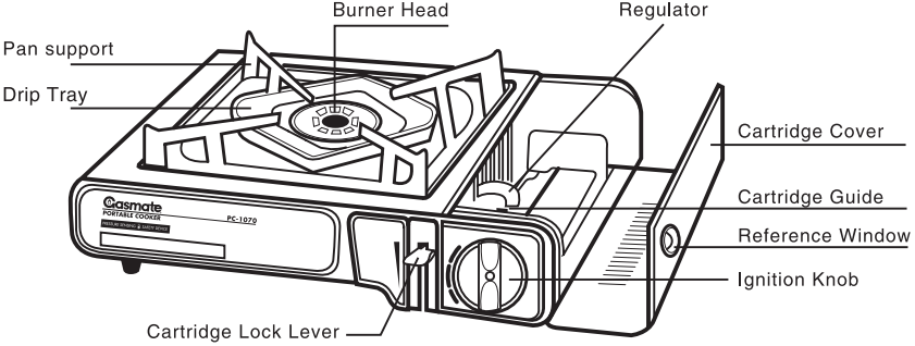 Gasmate PC1070 - Portable Cooker Manual | ManualsLib