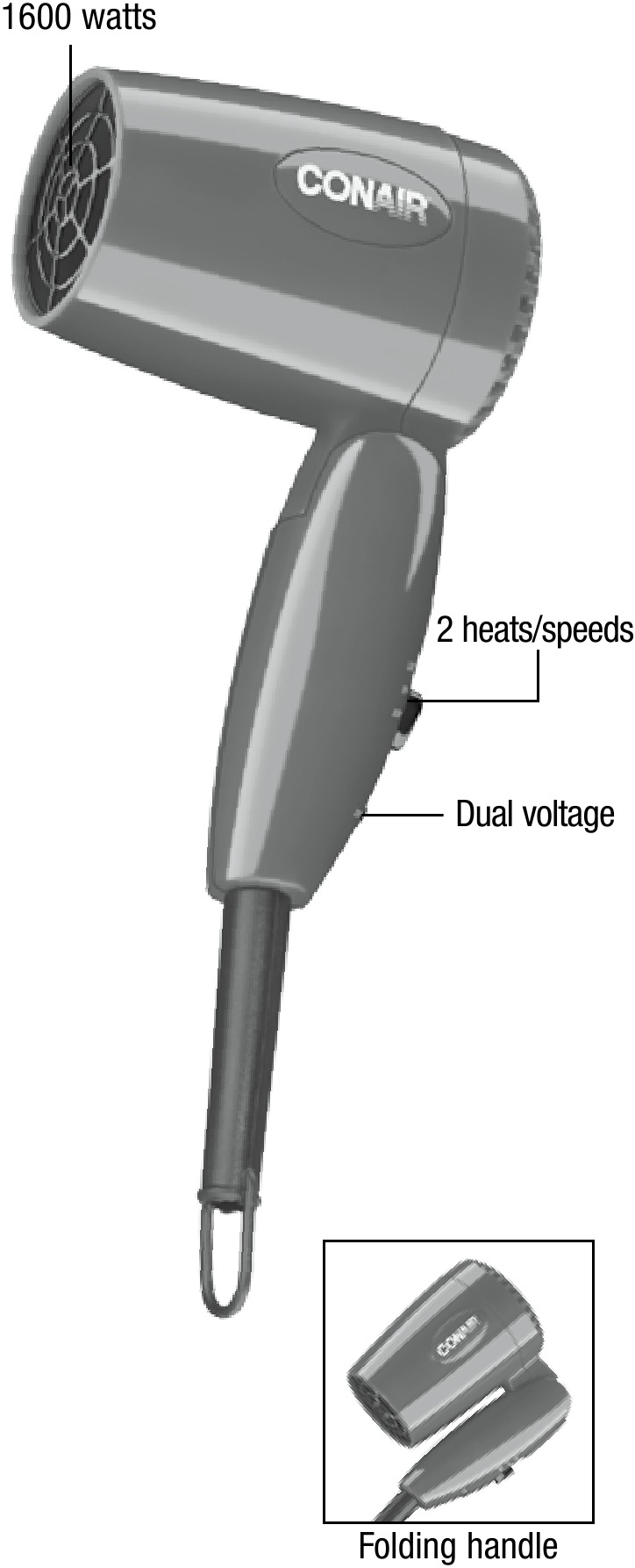 Conair 124AK, 124ANP - Hair Dryer Manual | ManualsLib