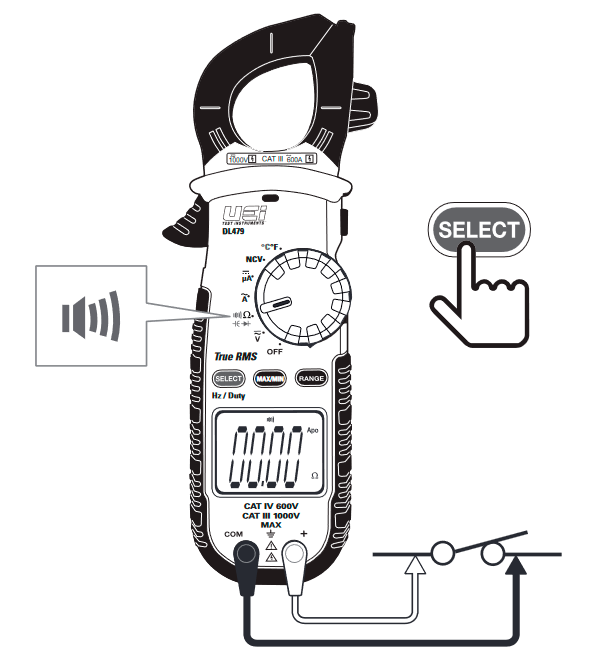 UEi Test Instruments DL479 - AC 600A TRMS HVAC/R Clamp Meter Manual ...