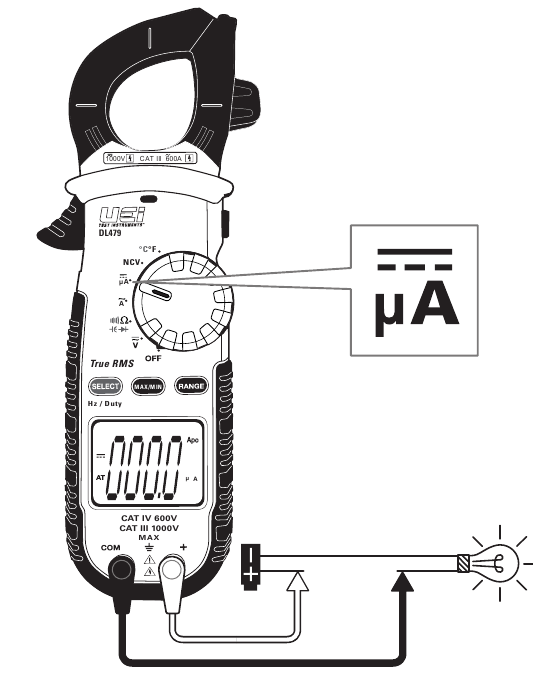 UEi Test Instruments DL479 - AC 600A TRMS HVAC/R Clamp Meter Manual ...