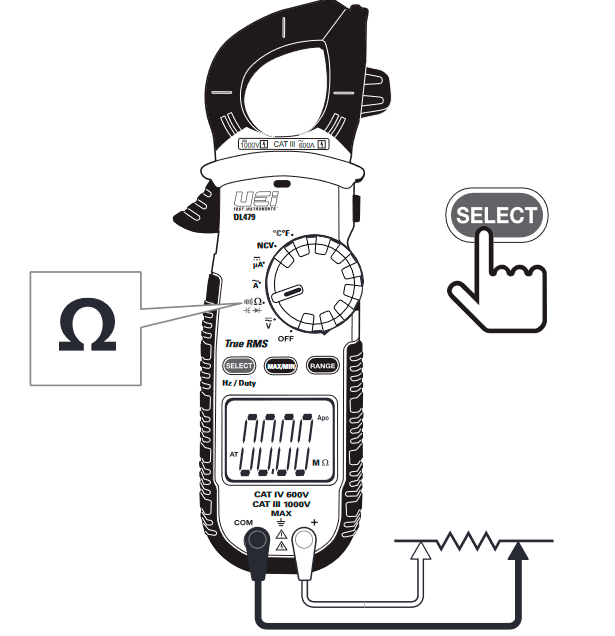 UEi Test Instruments DL479 - AC 600A TRMS HVAC/R Clamp Meter Manual ...