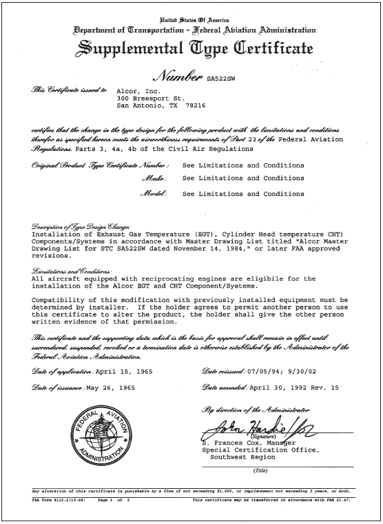 Alcor EGT Probe Manual | ManualsLib