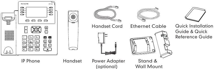 Zultys ZIP 36G - Business Phone Quick Installation Guide | ManualsLib