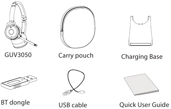 Grandstream GUV3050 - Wireless Bluetooth Headset Manual | ManualsLib