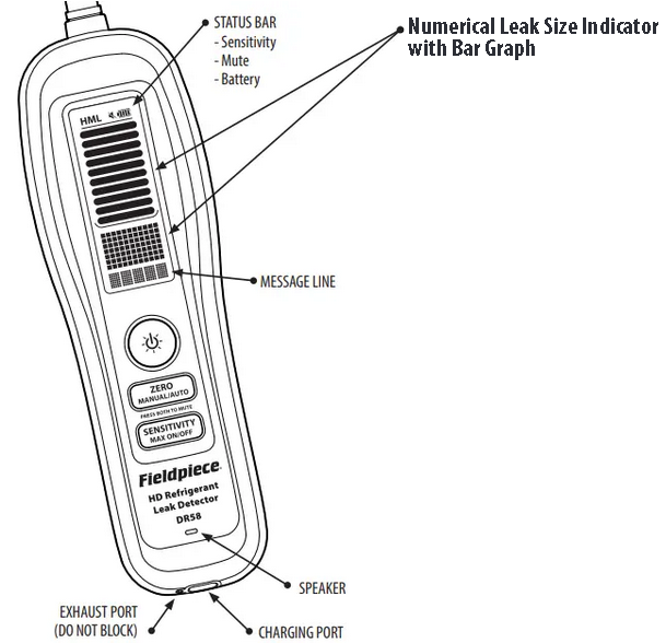 Fieldpiece DR58 - Heated Diode Refrigerant Leak Detector Manual ...