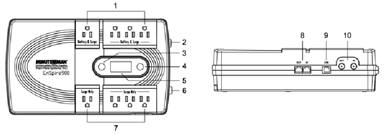 Minuteman EN750, EN900 - Enspire Series UPS Manual | ManualsLib