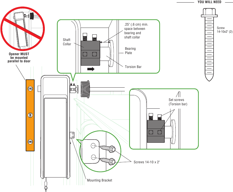 Chamberlain RJO70 - Wall Mount Garage Door Opener Installation Manual ...