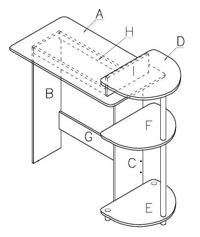 Furinno 11181 - Compact Computer Desk Assembly Manual | ManualsLib