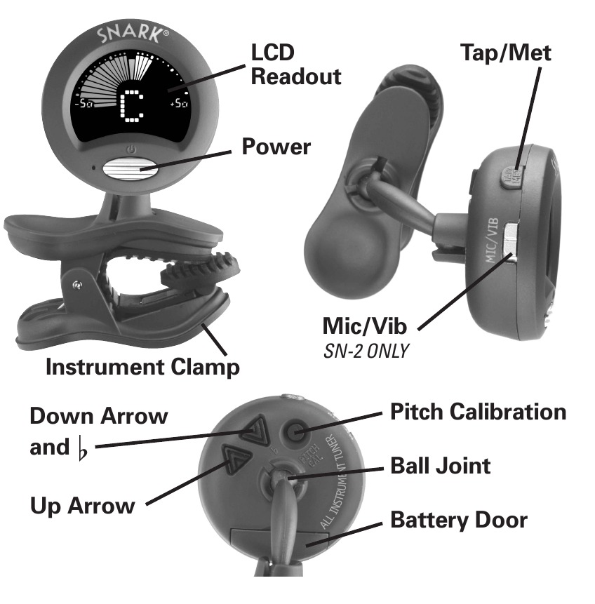 Snark SN-1, SN-2 - Tuner Manual | ManualsLib