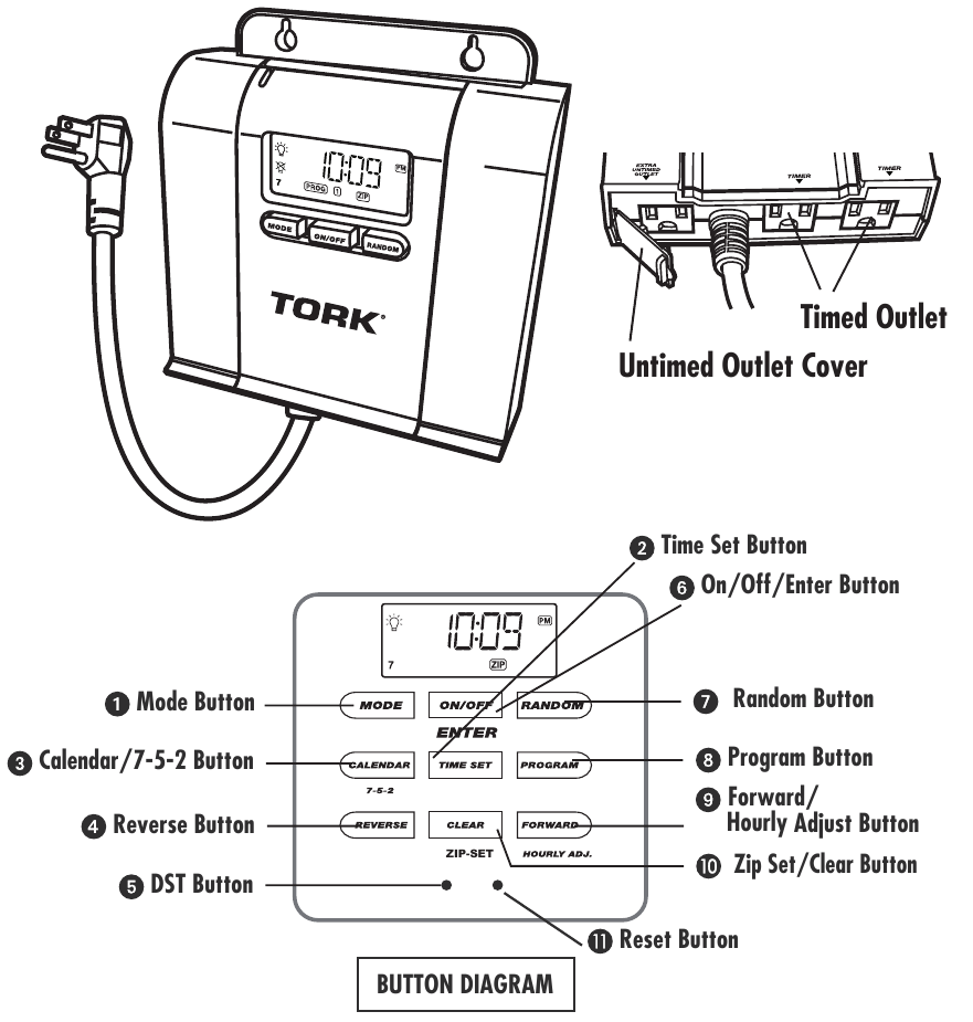Tork SA210 - Timer Programming Instructions | ManualsLib