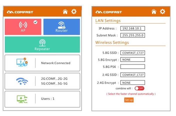 Comfast CF-WR758AC - 1200Mbps Dual Band Wireless Repeater Manual ...