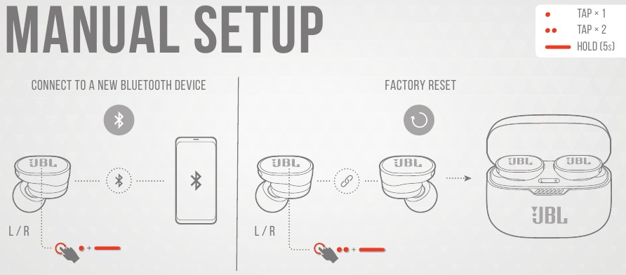 JBL Harman Tune 130NC TWS - True Wireless Earbuds Quick Start Guide ...