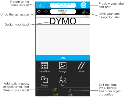 Dymo MobileLabeler - Label Maker with Bluetooth Smartphone Connectivity ...