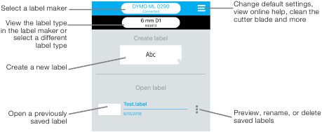 Dymo MobileLabeler - Label Maker with Bluetooth Smartphone Connectivity ...