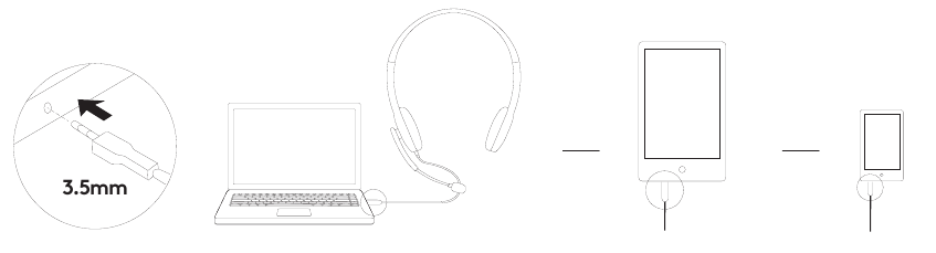 Logitech WIRED 3.5MM HEADSET WITH MIC Setup Manual | ManualsLib