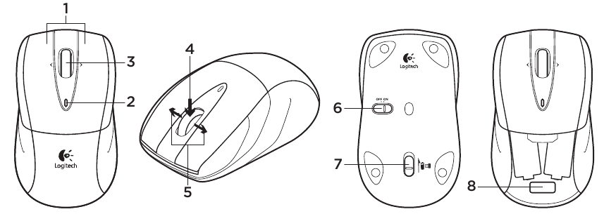 Logitech M525 - Wireless Optical Mouse with Precision Scrolling Quick ...