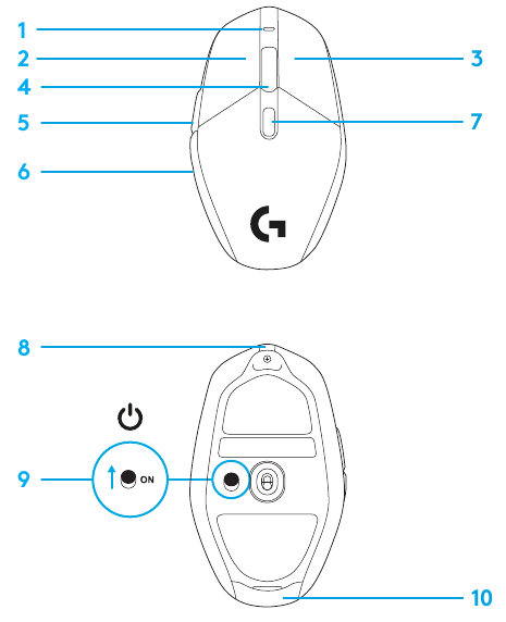 Logitech G303 - Wireless Gaming Mouse Setup Guide | ManualsLib