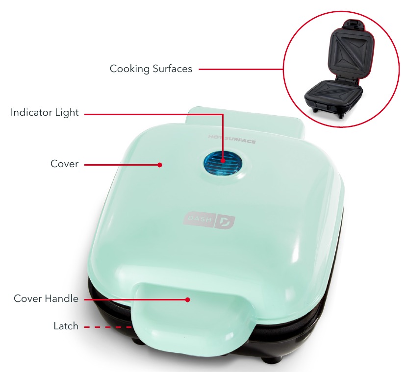 Dash DPM200 - Pocket Sandwich Maker Manual & Recipes | ManualsLib