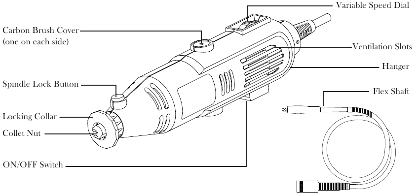 WEN 23103 - 1-Amp Variable Speed Rotary Tool with 100+ Accessories ...