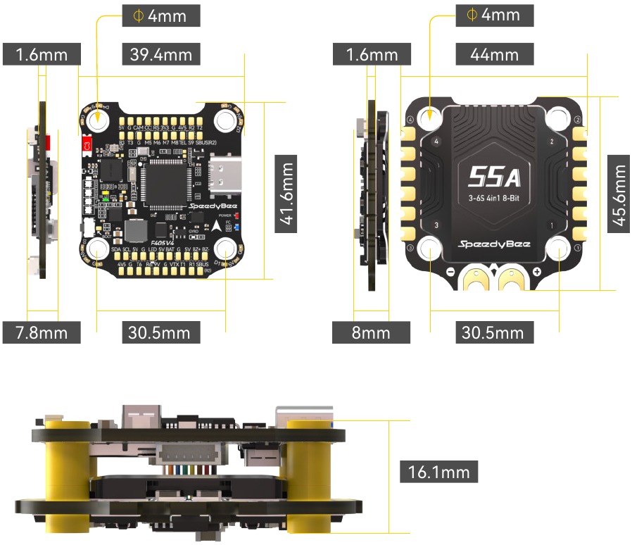 SpeedyBee F405 V4 BLS 55A 30x30 Stack Manual | ManualsLib